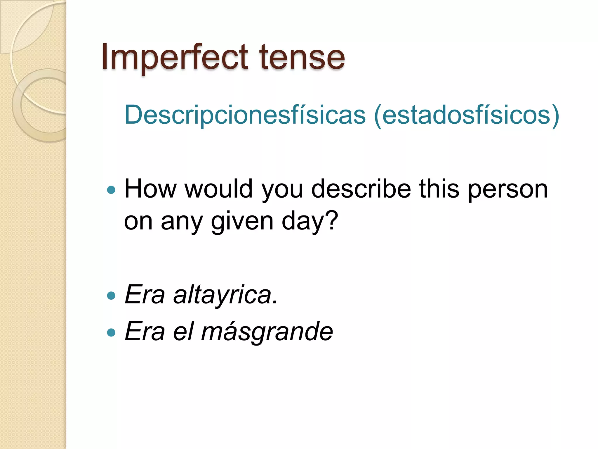 Preterito vs imperfecto | PPT