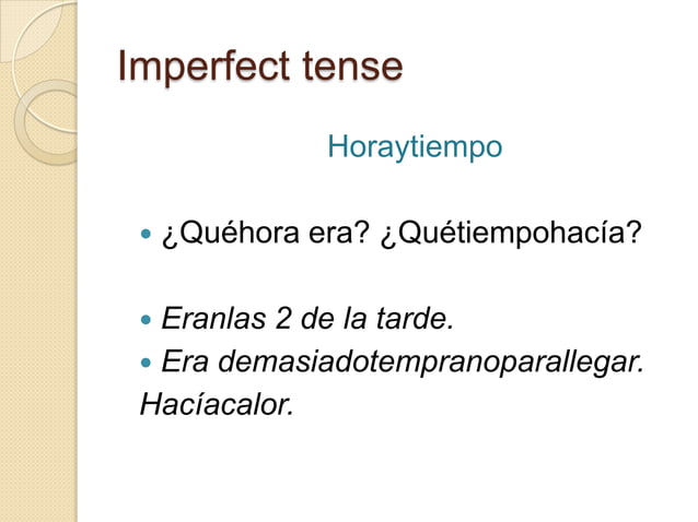 Preterito vs imperfecto | PPT