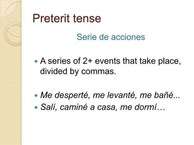 Preterito vs imperfecto | PPT