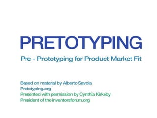 Pretotyping | PPT