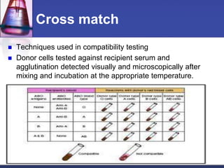 Pre tranfusion test | PPTX