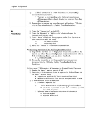 Pre transactreview (ptr) and processingfailed transactions | DOC