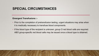 Pretransfusion testing | PPTX