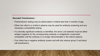 Pretransfusion testing | PPTX