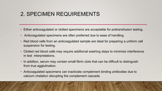 Pretransfusion testing | PPTX