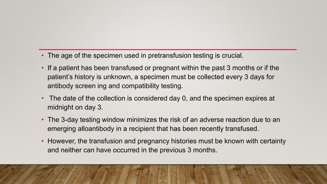 Pretransfusion testing | PPTX