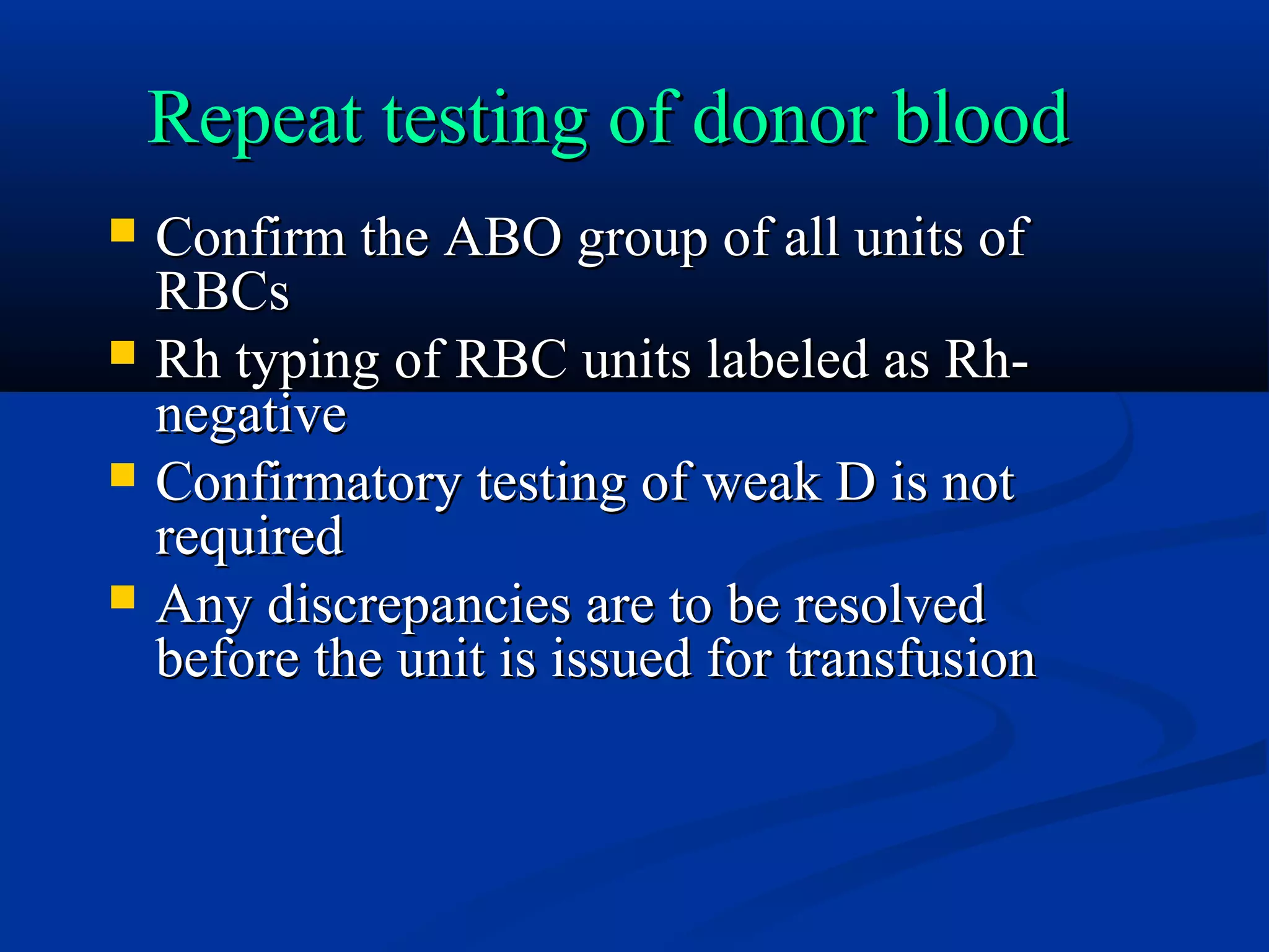 Pre transfusion testing, dr. rafiq | PPT