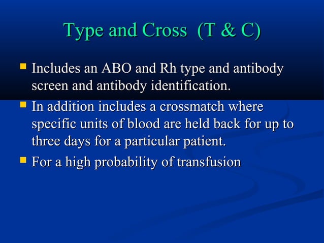 Pre transfusion testing, dr. rafiq | PPT