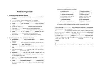 Pretérito-Imperfecto ejercicio repaso A2 | PDF