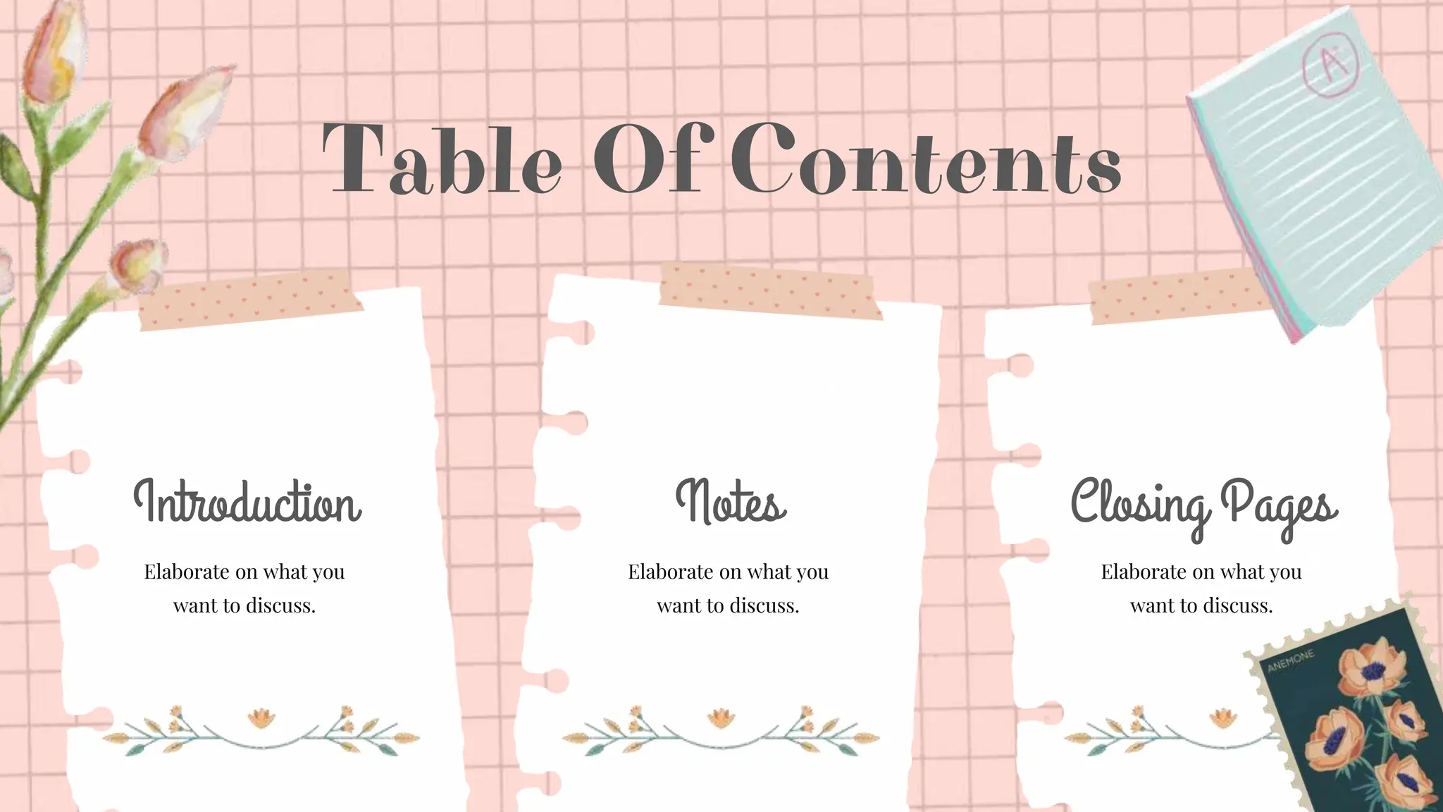 PPT Template - Pretty Aesthetic Notes for School | PPTX