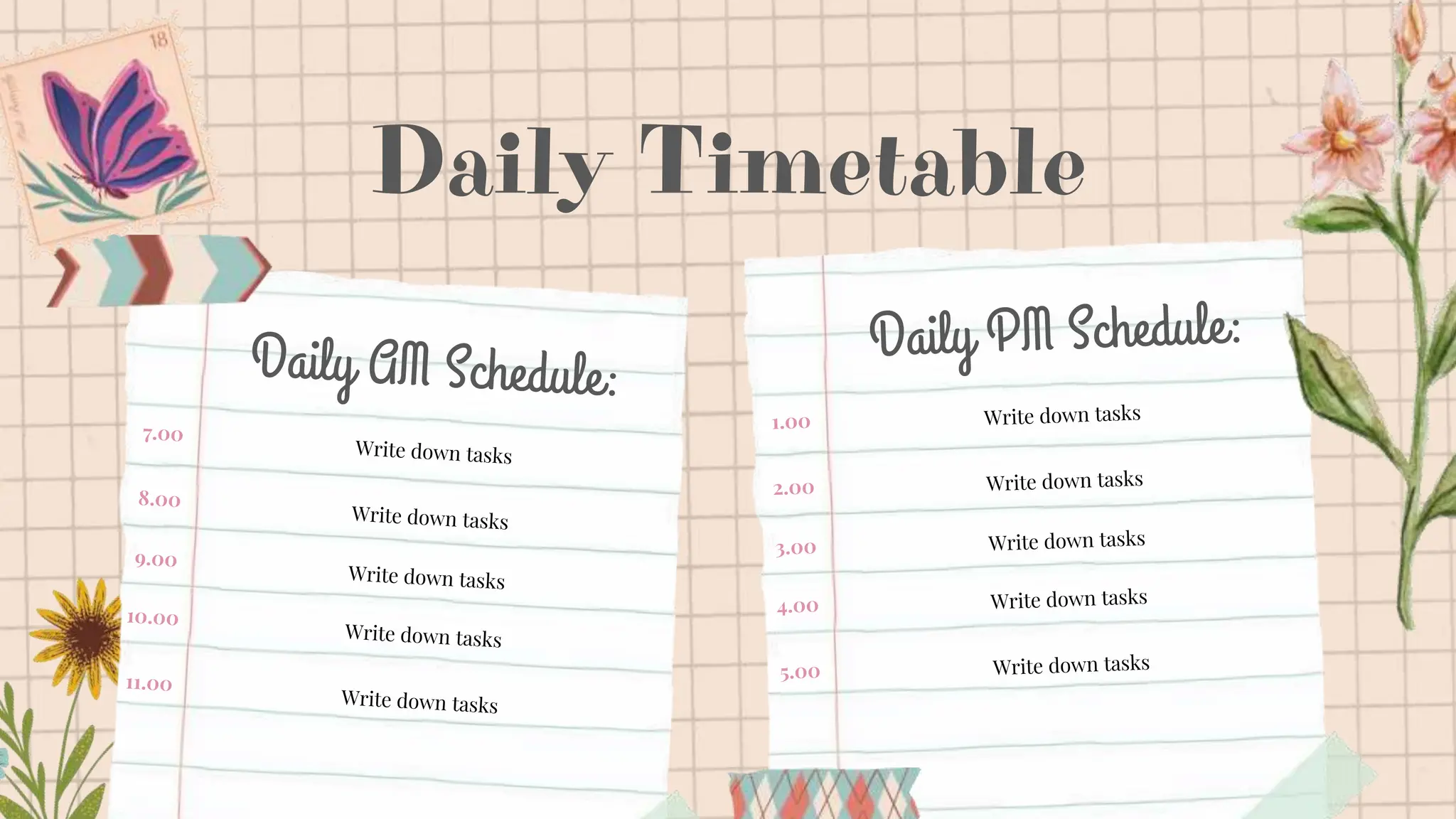 PPT Template - Pretty Aesthetic Notes for School | PPTX