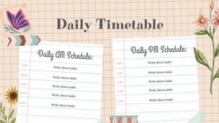 PPT Template - Pretty Aesthetic Notes for School | PPTX