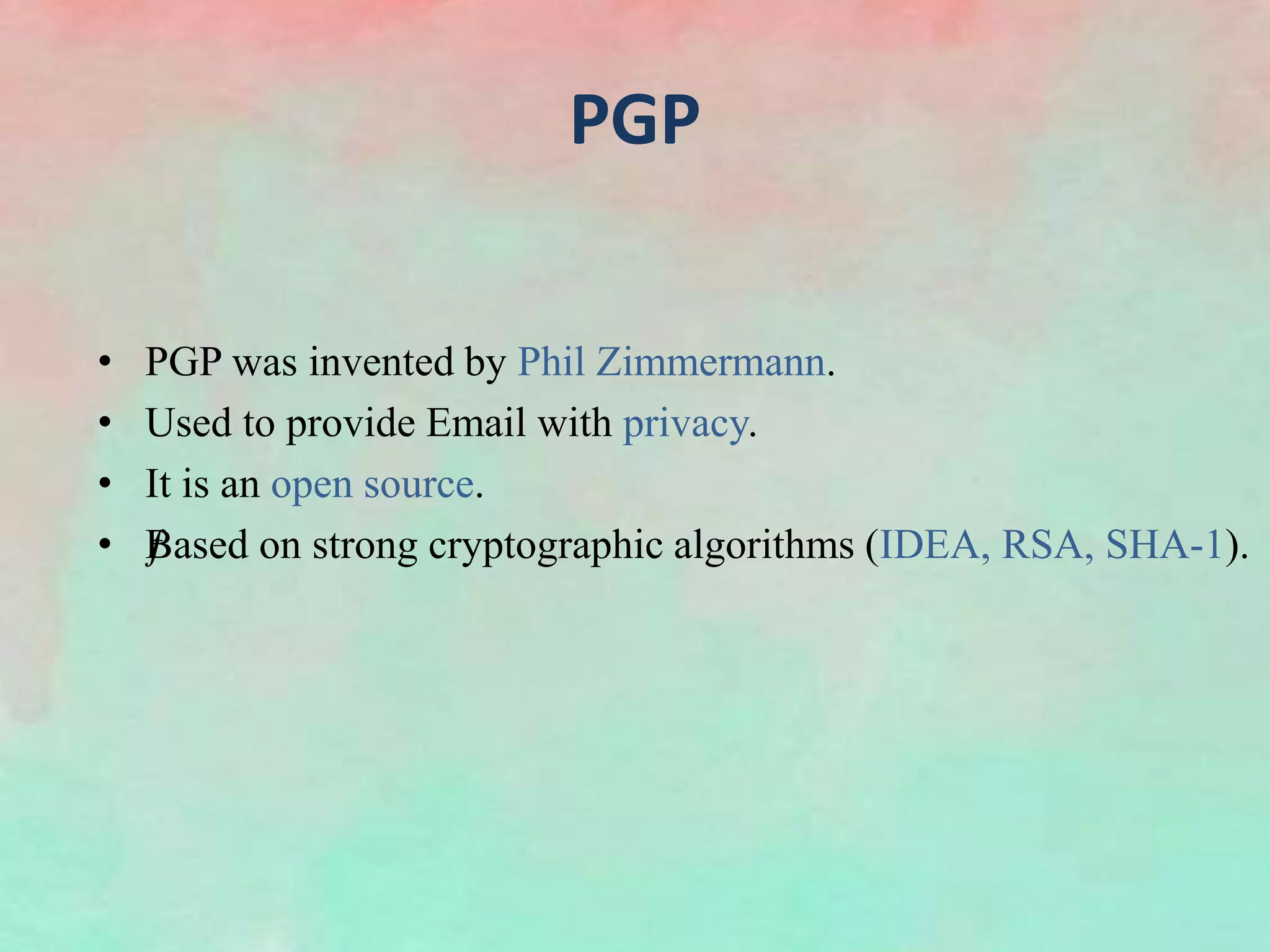 Pretty good privacy | PPTX