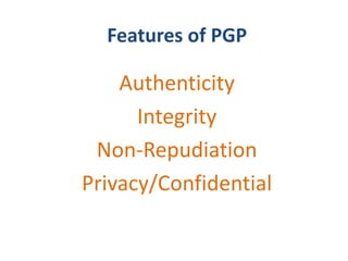 Pretty good privacy - Email Security | PPTX