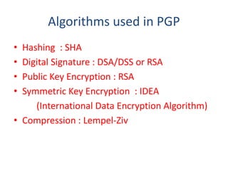 Pretty good privacy - Email Security | PPTX