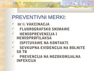 Preventivni merki za tuberkuloza | PPT