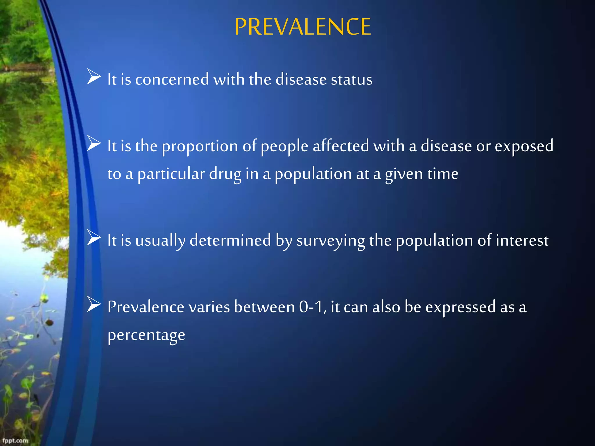 Prevalence and incidence | PPTX