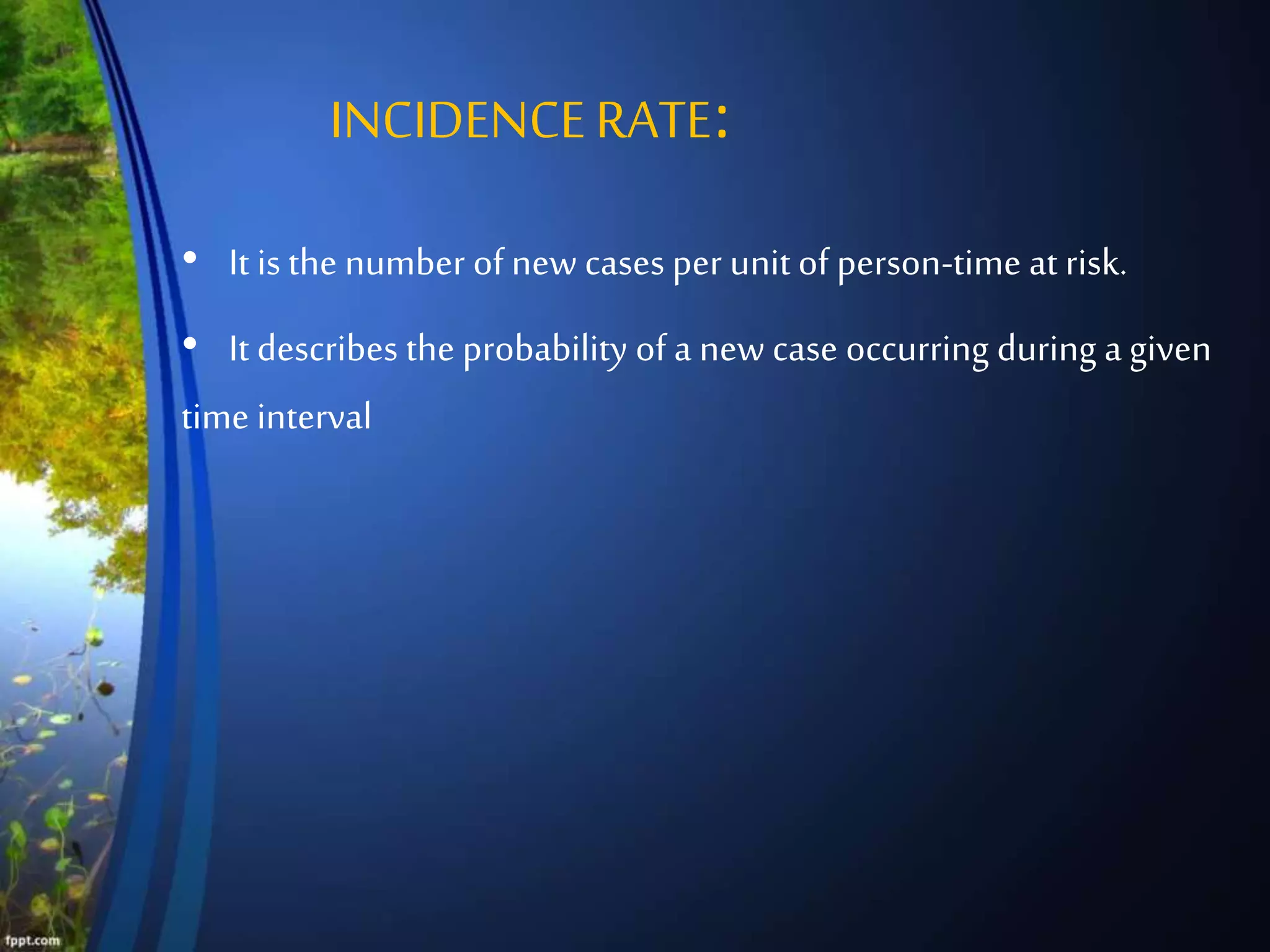 Prevalence and incidence | PPTX