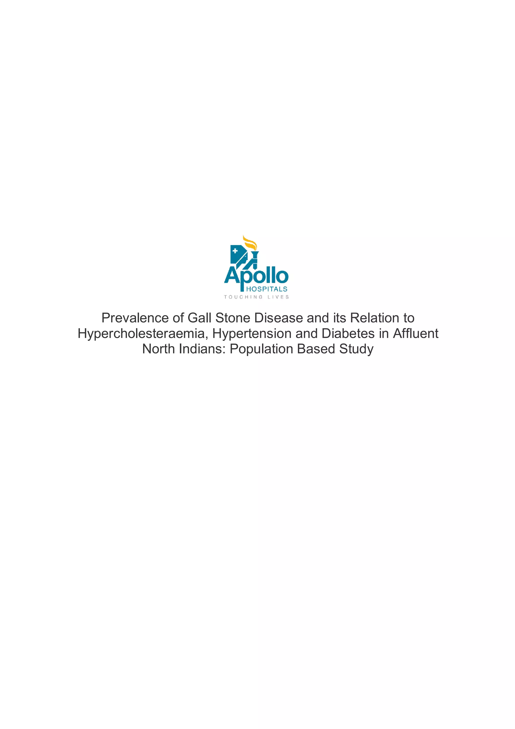 Prevalence of Gall Stone Disease and its Relation to ...