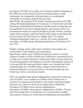 Prevalence of fetal alcohol spectrum disorder among special ...