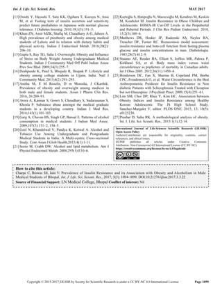 Prevalence of Insulin Resistance and its Association with Obesity and ...