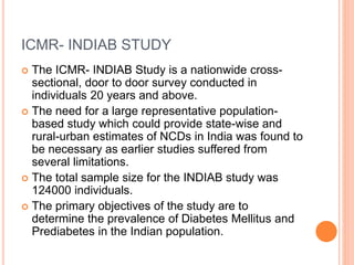 Prevalence of noncommunicable diseases in india | PPTX