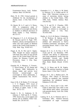 Prevalence of overweight and associated risk factors | PDF | Children ...