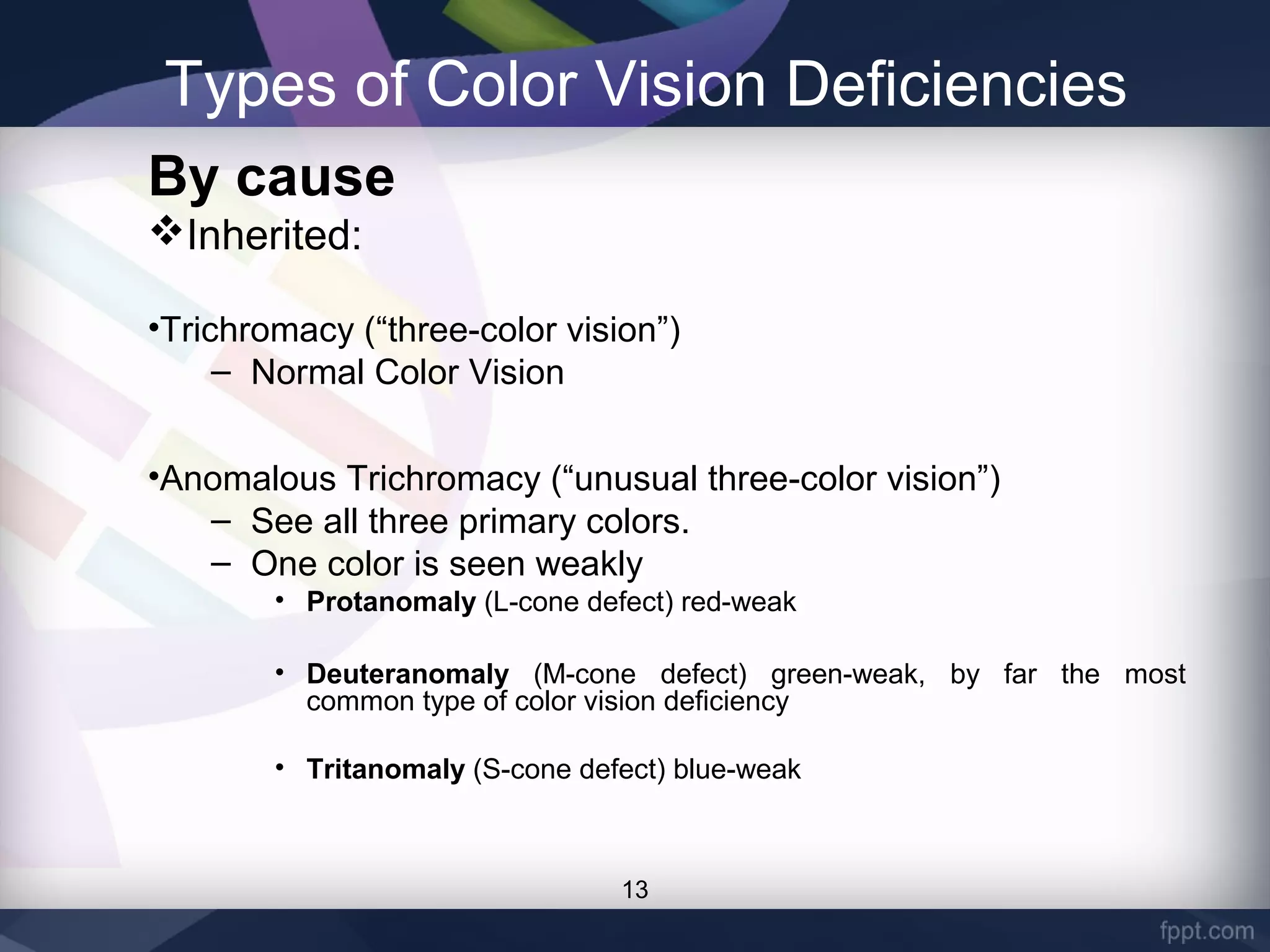 Prevalence of red green color vision defects | PPT
