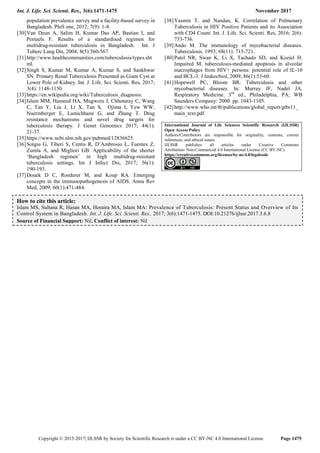 Prevalence of Tuberculosis: Present Status and Overview of Its Control ...