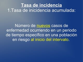 Prevalencia e Incidencia | ODP