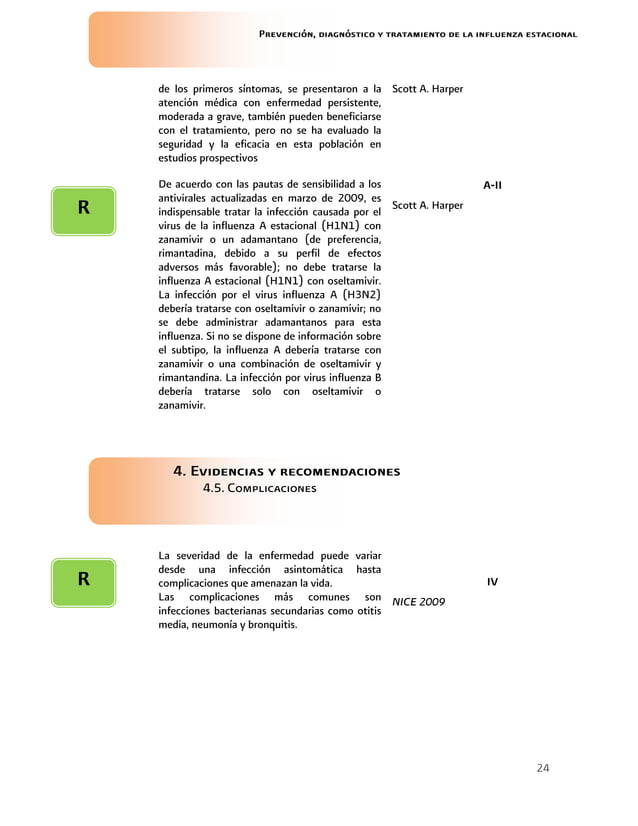 Prevención Diagnóstico Y Tratamiento De La Influenza Estacional Pdf
