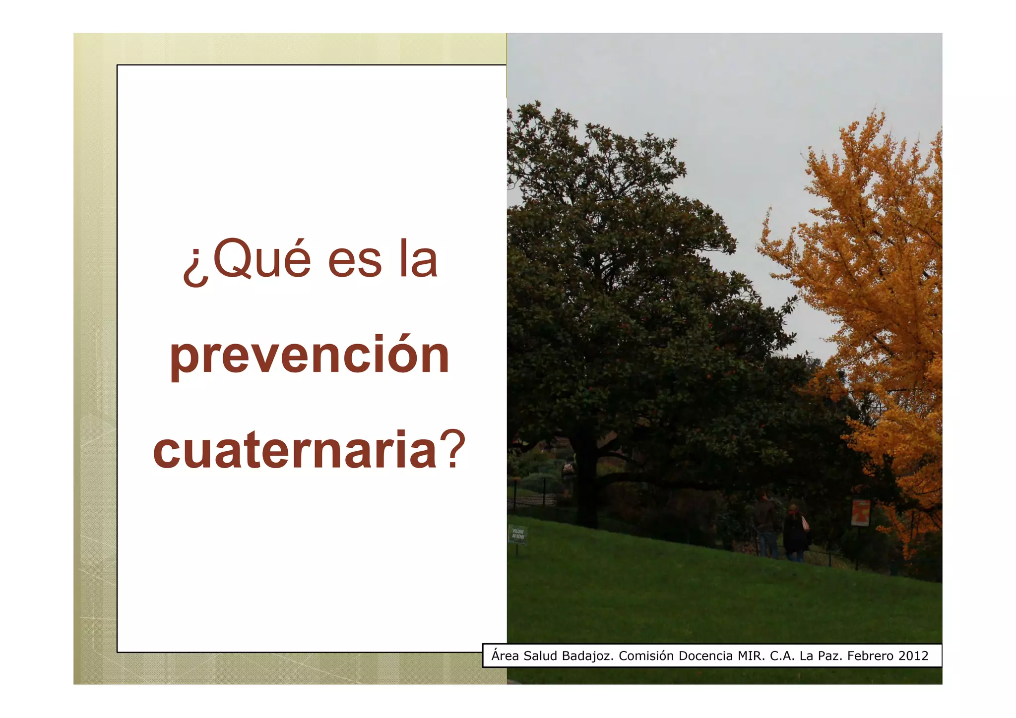 Prevencion cuaternaria | PDF