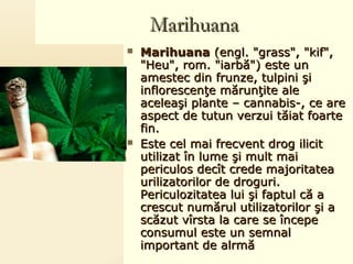 Prevenirea consumului de droguri | PPT