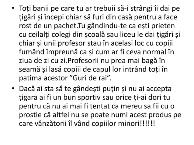 Prevenirea fumatului | PPTX