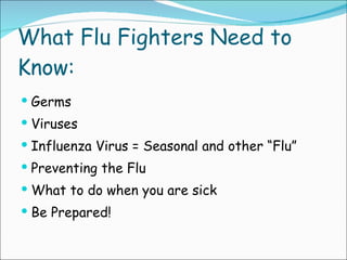 Prevent Flu Young Audience | PPT