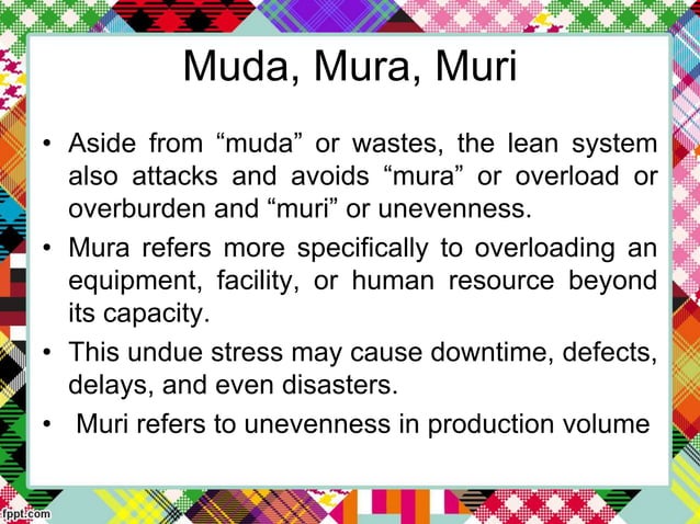preventing and eliminating muda.pptx for level three fashion design ...