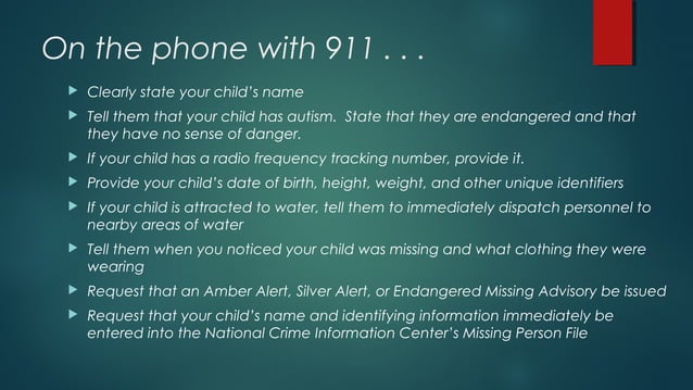 Preventing and responding to wandering and bolting behaviors | PPT