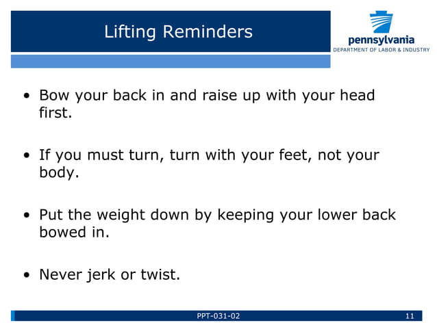 Preventing back injuries | PPT | Injuries | Diseases and Conditions