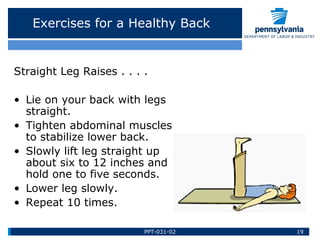 Preventing back injuries | PPT