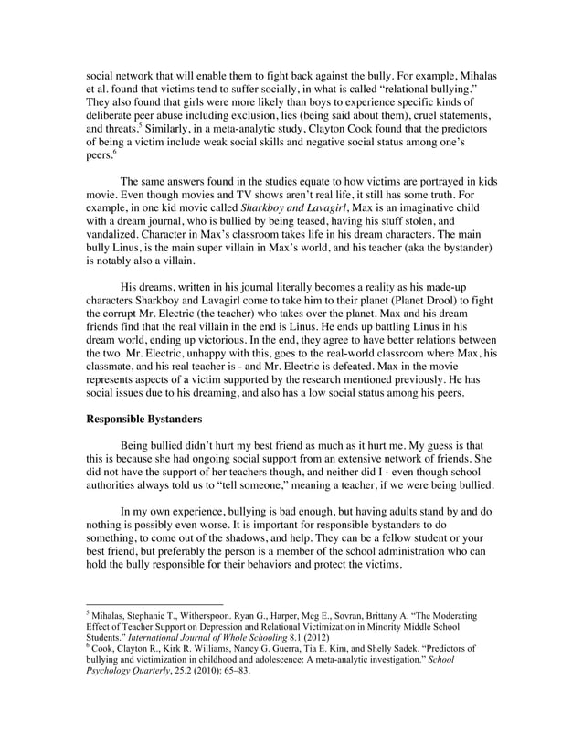 Preventing Bullying: Stopping the Cycle of Bullying | PDF