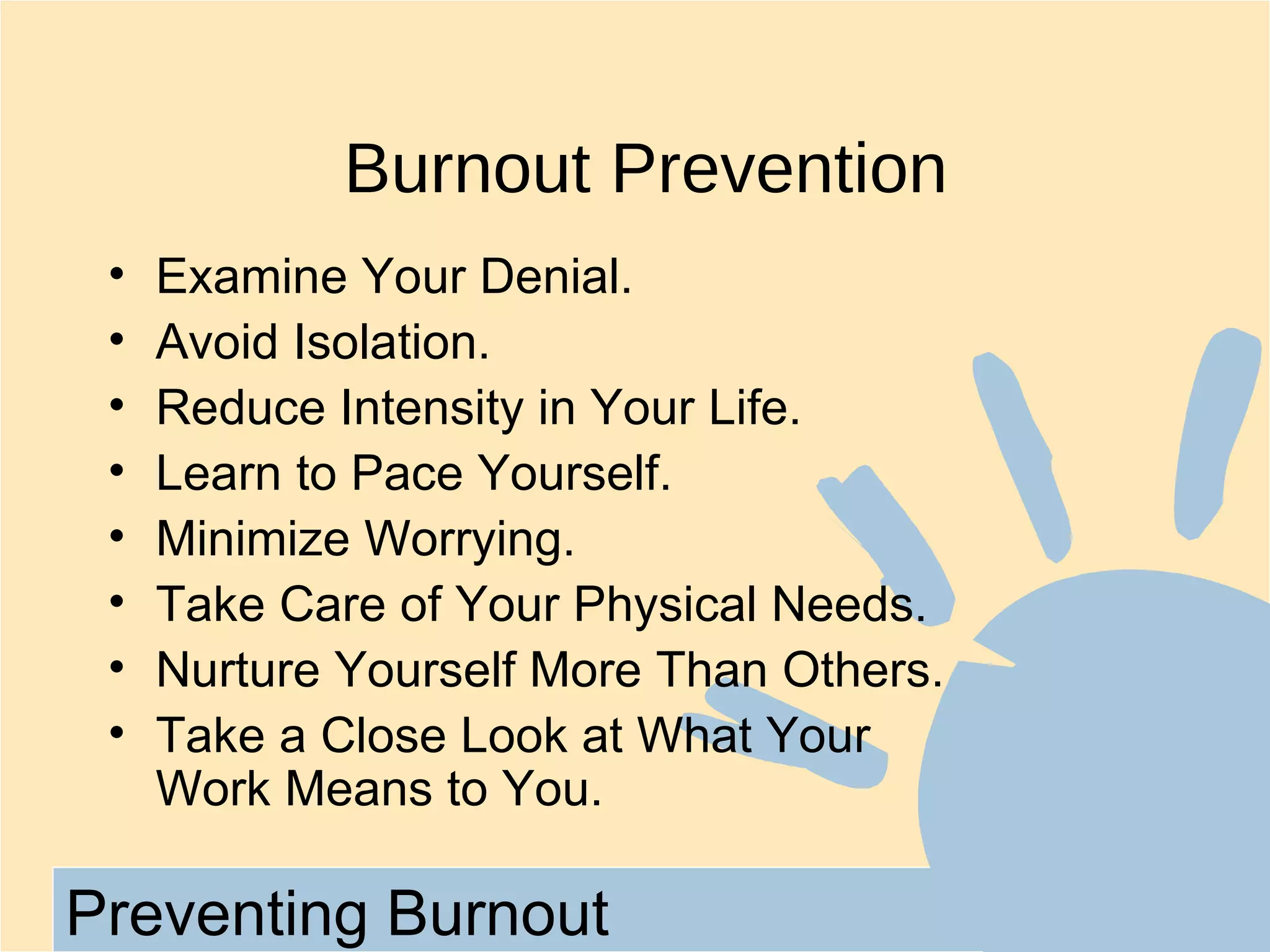 Preventing burnout ppt | PPT