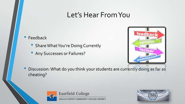 Preventing cheating | PPT