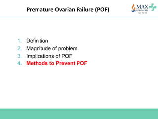 Preventing chemotherapy induced ovarian failure | PPTX