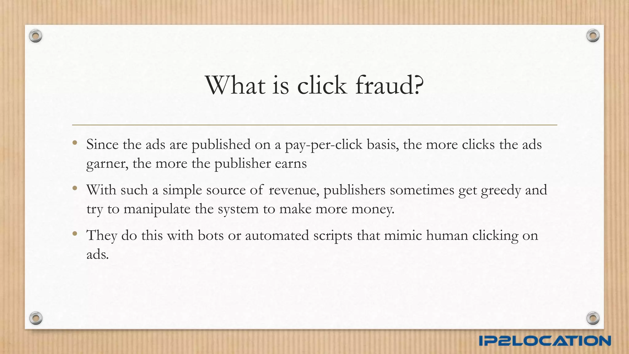 Preventing click fraud | PPTX