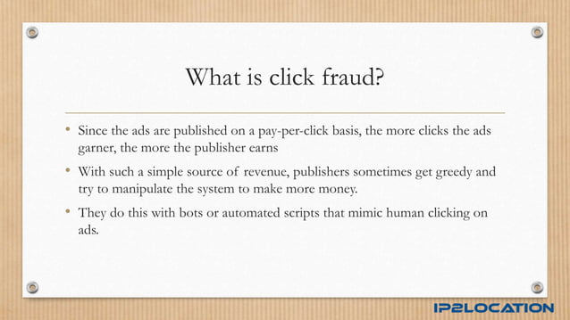 Preventing click fraud | PPTX