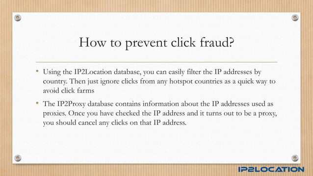 Preventing click fraud | PPTX