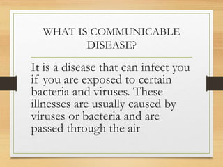Preventing communicable diseases | PPTX