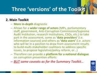 Preventing Corruption: a Toolking For Parliamentarians | PPT