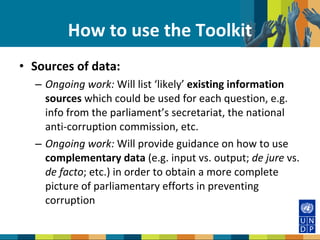 Preventing Corruption: a Toolking For Parliamentarians | PPT