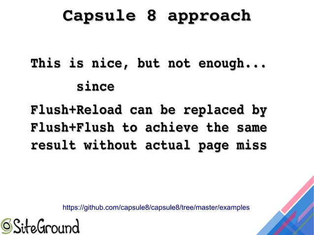 Preventing cpu side channel attacks with kernel tracking | PPT